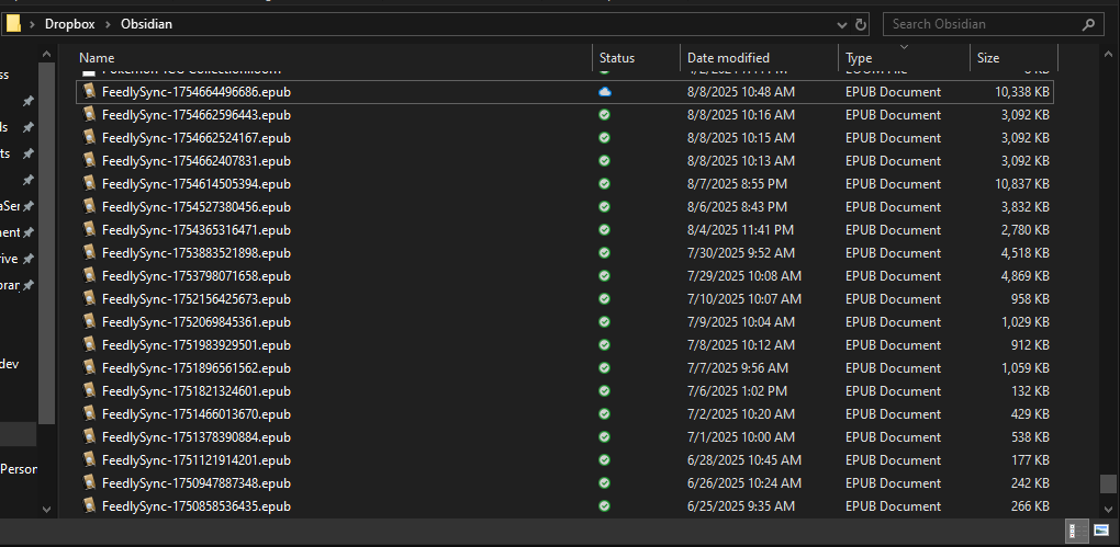 Obsidian as a microapp platform — Building ePub Files with Feedly and vibe coding | by Nick ...
