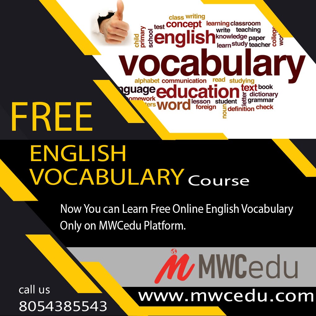 Free online course to improve Vocabulary - MWC edu - Medium