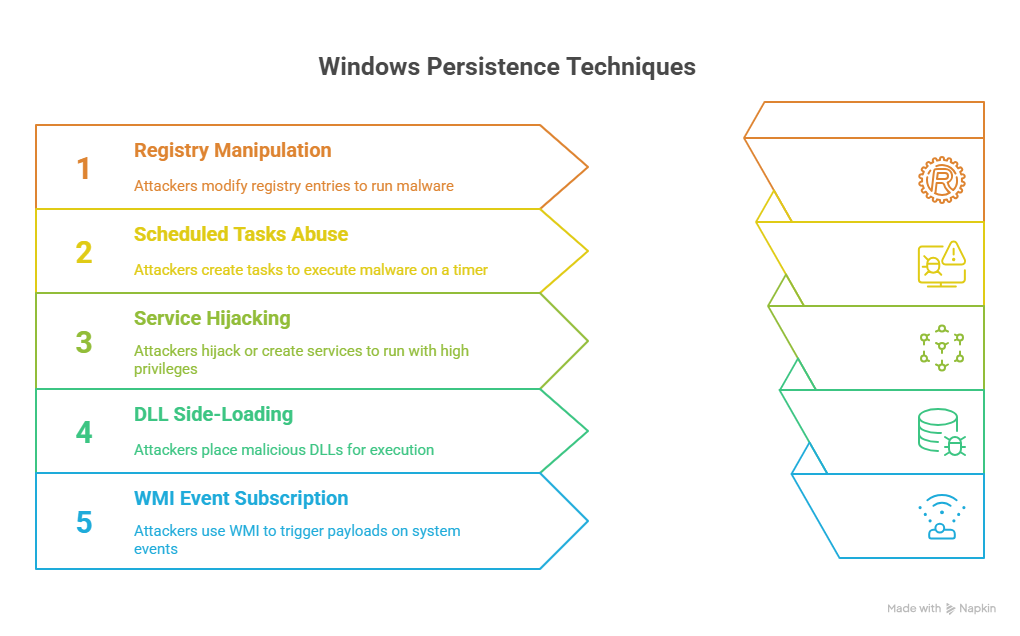 🕵️5 Common Windows Persistence Techniques and How to Stop Them | by Tahir | Medium