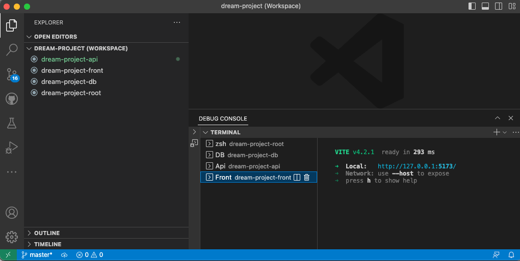 Manage Multiple Repos With Vscode Workspace And Terminals Manager Nestjsvuejspostgresql By