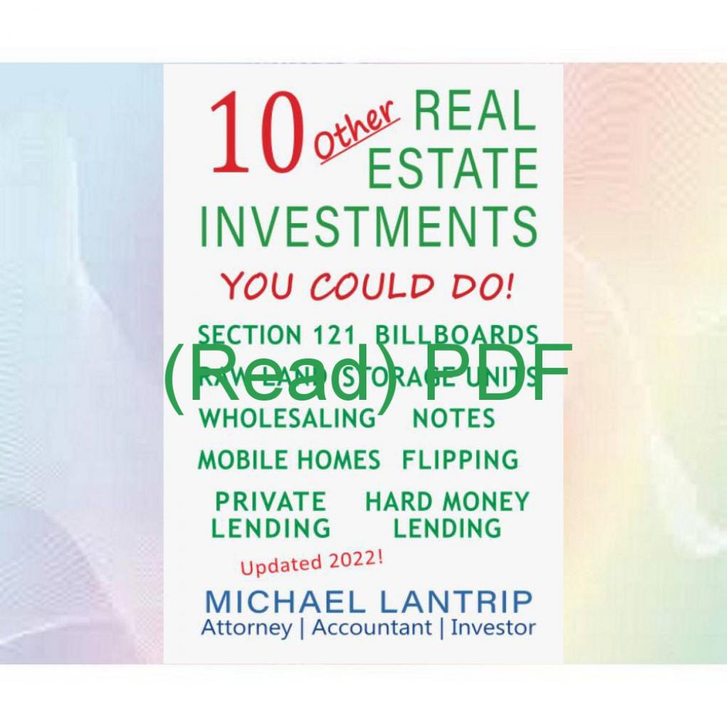EBOOK READ [PDF] 10 Other Real Estate Investments: Section 121 ...