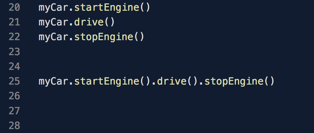 Method Chaining in JavaScript. Chaining is a technique in JavaScript ...