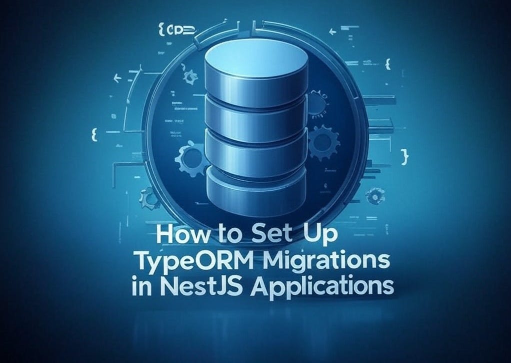 How To Set Up Typeorm Migrations In Nestjs Applicationsapps By Kayode Odole Medium