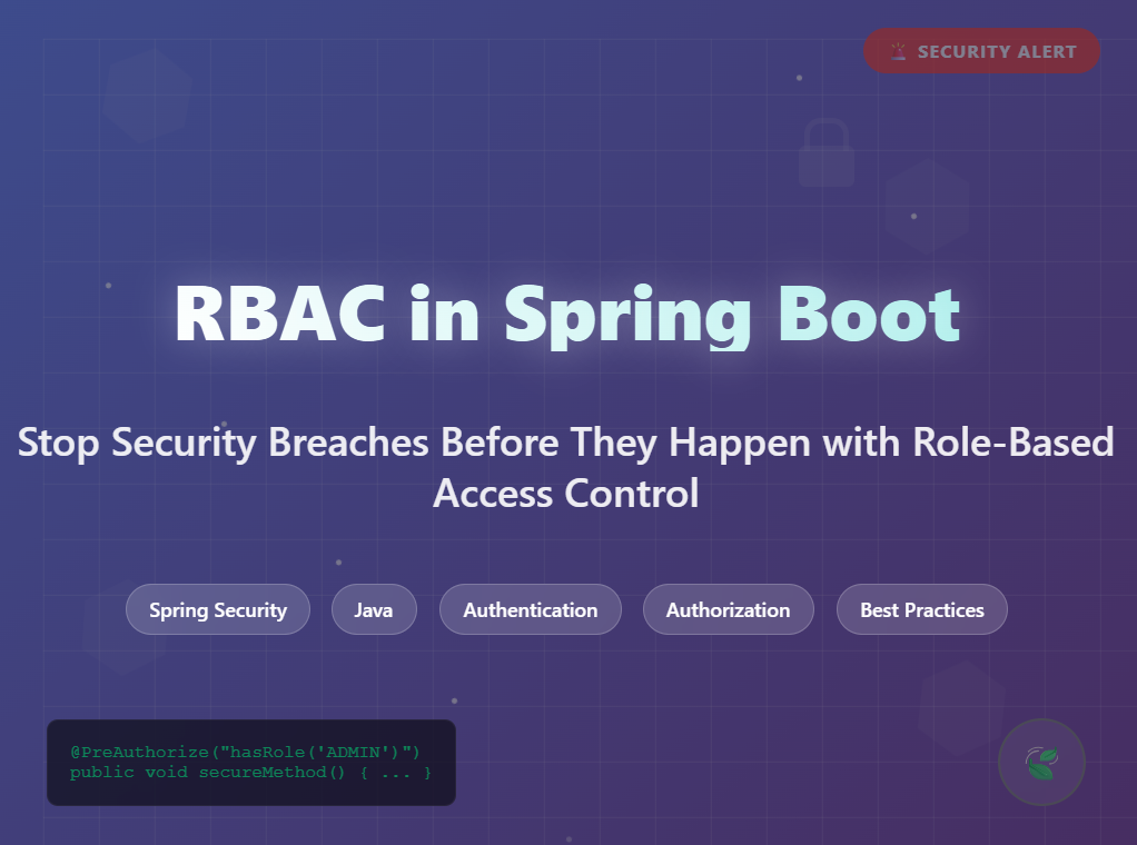 Why Your Spring Boot App is One Security Breach Away from Disaster (And How RBAC Can Save It ...