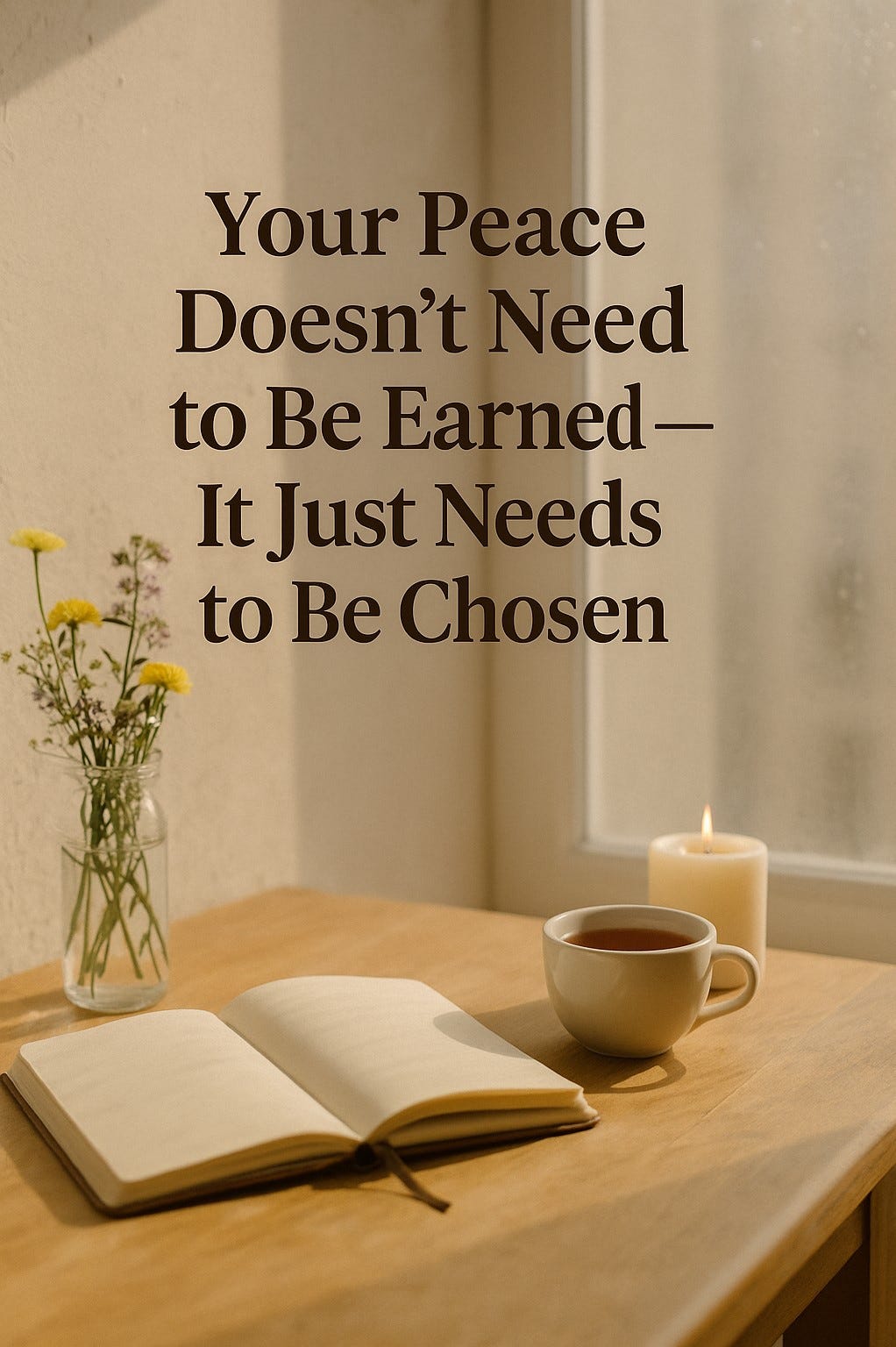 🌞 Your Peace Doesn’t Need to Be Earned — It Just Needs to Be Chosen ...
