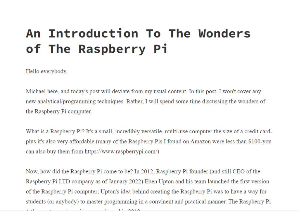 Michael’s Lost Posts | by Michael Orozco-Fletcher | Medium