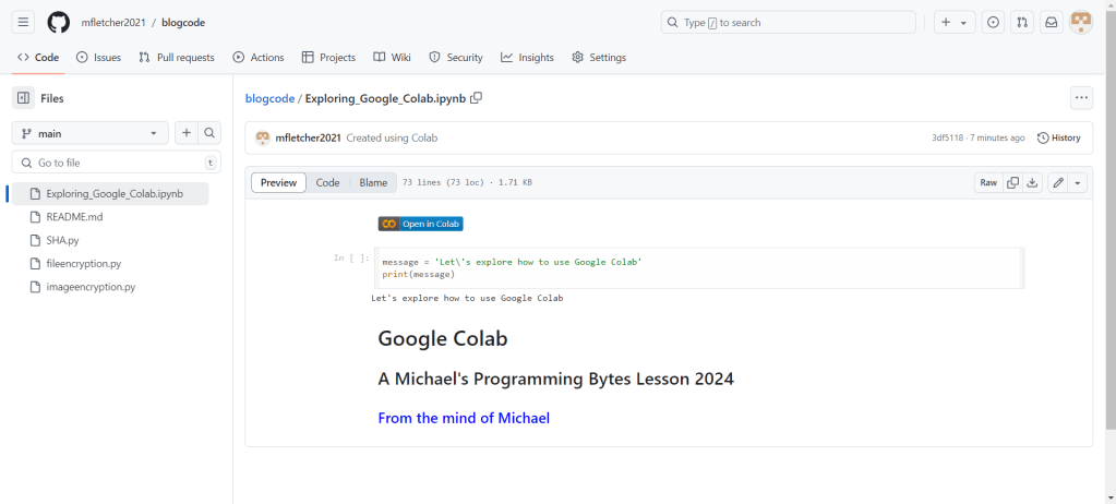 A Quick Dive Into Google Colab | by Michael Orozco-Fletcher | Oct, 2024 ...