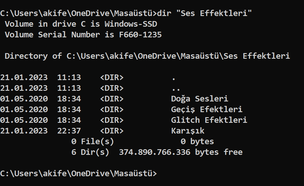 CMD KOMUT SİSTEMİ DİR. Bu komut ile ayrıntılı dosya ve klasör… | by ...
