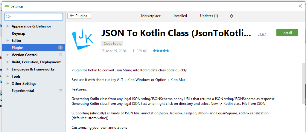 Useful Android Studio Plugins. 1. JSON To Kotlin Class | by Ravi Ranjan | Medium