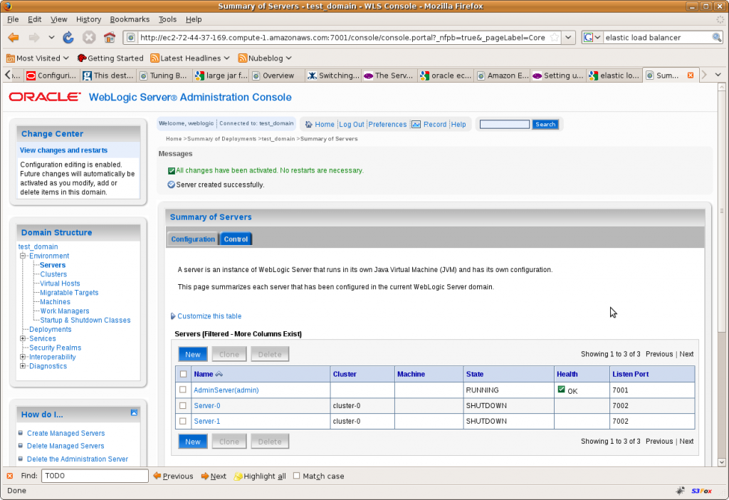 Setting up a load-balanced Oracle Weblogic cluster in Amazon EC2 | by Paul Parsons | The Server Labs
