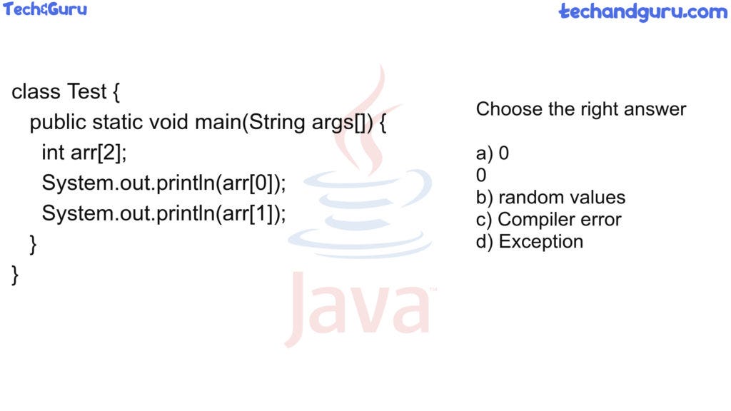 Java Arrays Interview Question | by Tech&Guru | techandguru | Medium