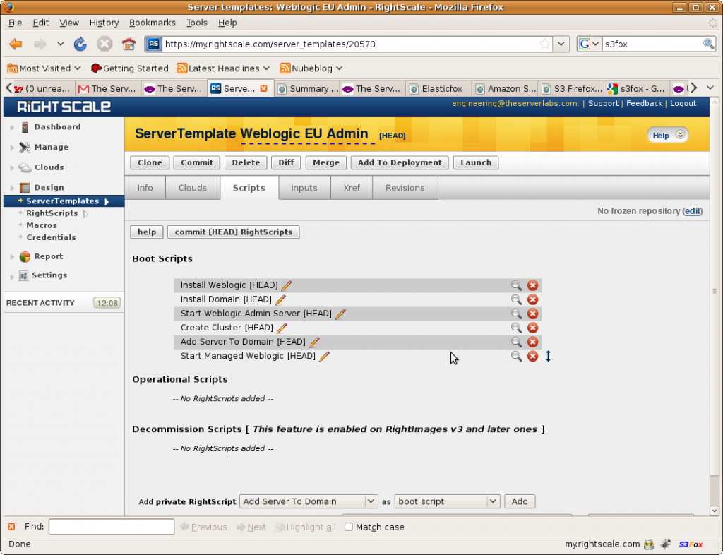 Using RightScripts to create a Weblogic cluster in Amazon EC2 | by Paul Parsons | The Server Labs