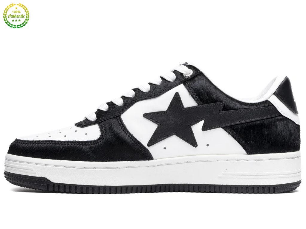A Bathing Ape Bape Sta Black Calf Hair | by row famous | Dec, 2023 | Medium