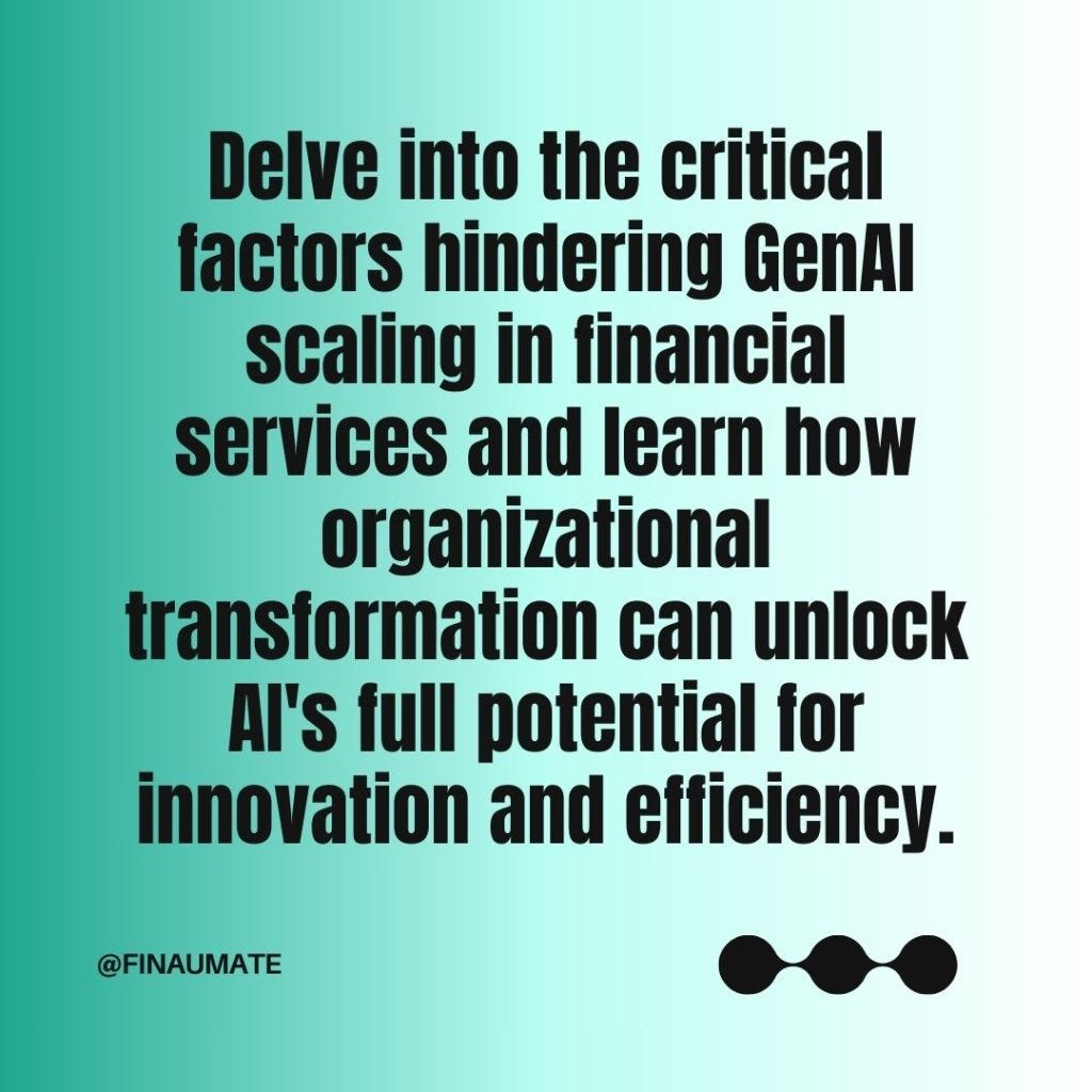 Overcoming Challenges in Scaling Generative AI Adoption in Financial ...