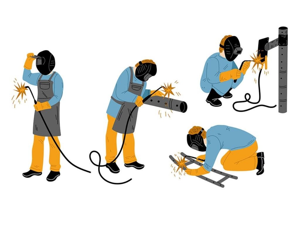 Different Types of Arc Welding. Joe, a welder in the steel fabrication ...