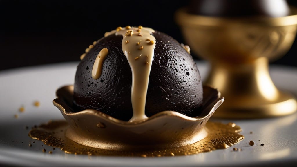 Divine Delight Black Truffle Ice Cream with Golden Glints of Glorious Gold by Ilinka Anderson Write A Catalyst Medium
