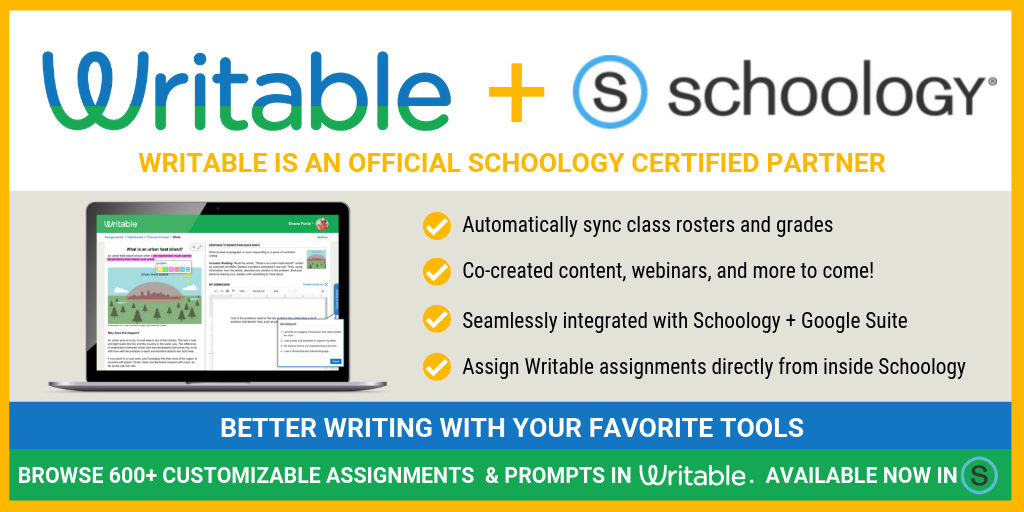 Writable is an Official Schoology Certified Partner! | by Writable | Medium