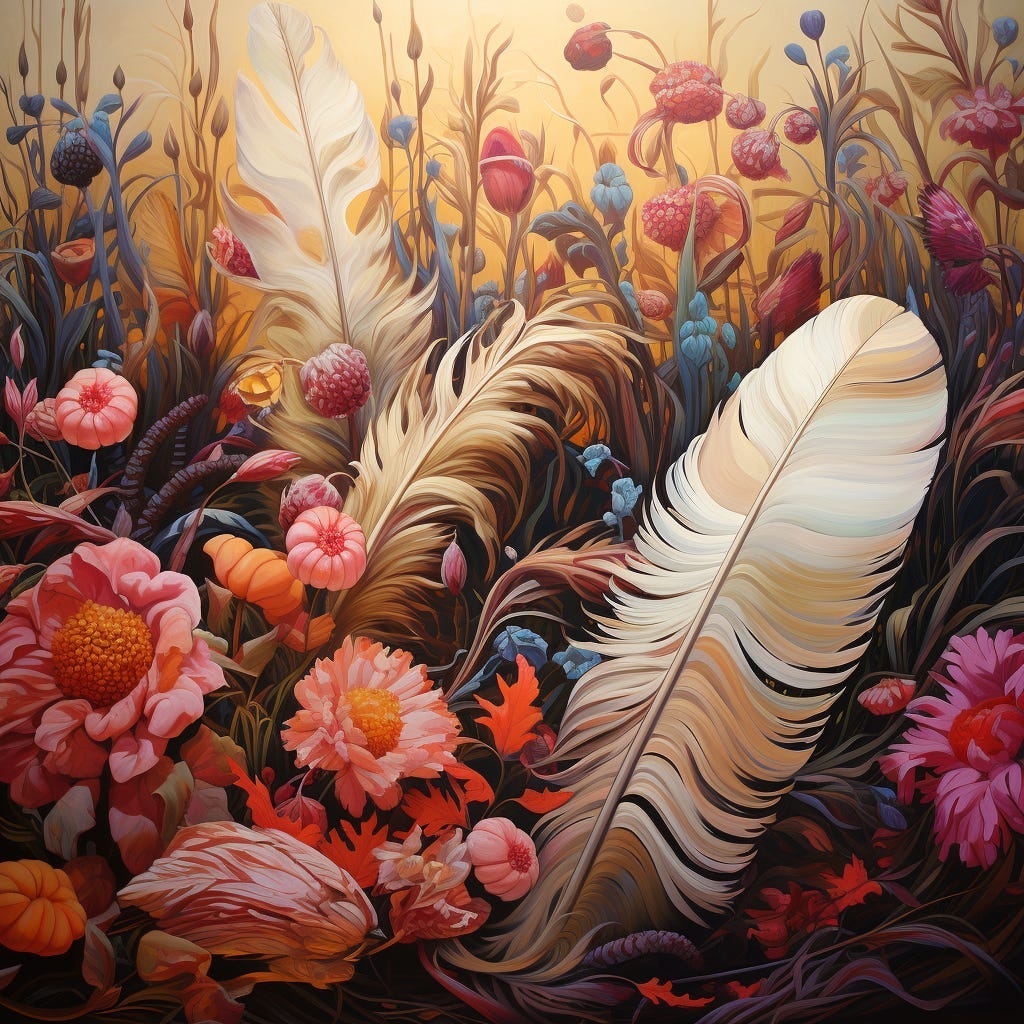 Feathers and Flowers and other poems | by Withered Stumps of Time | Mar ...