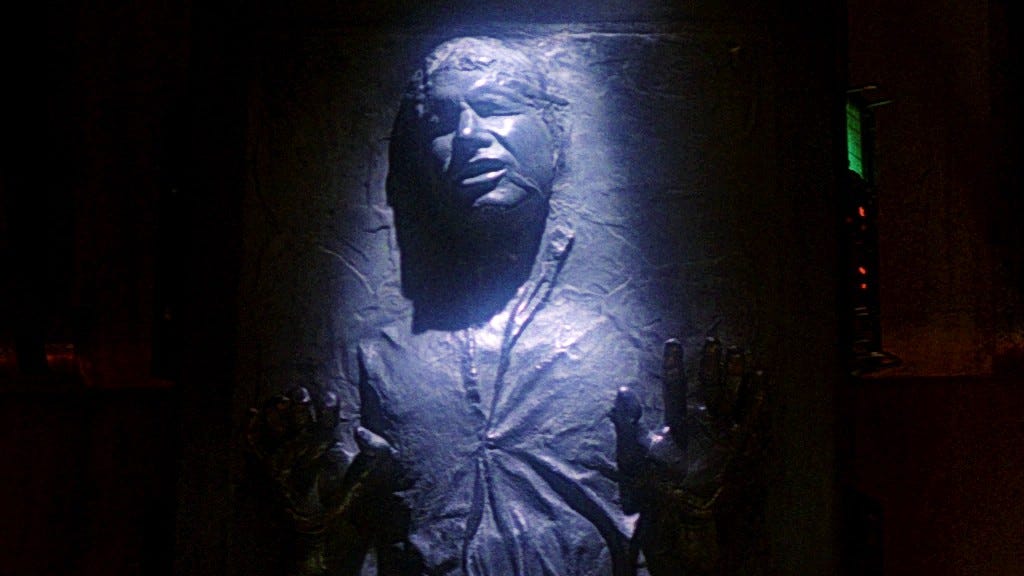 Han Solo Being Frozen in Carbonite Scared Me When I was a Kid During ...