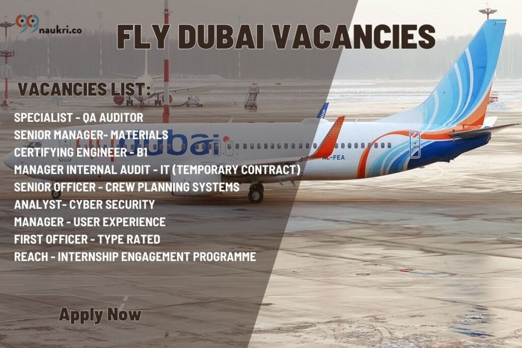 Fly Dubai Vacancies 7 Exclusive Opportunities in 2023 — Don’t Miss Out ...