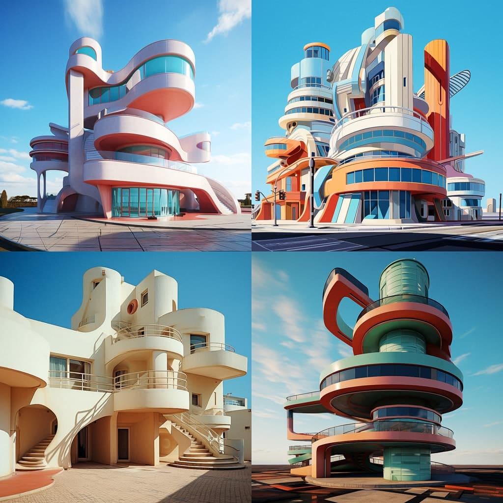 Discover the Whimsical World of Postmodern Architecture with Artvy.ai ...