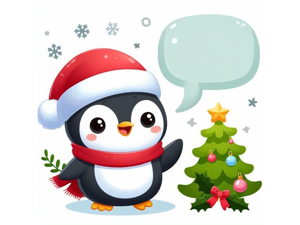 Adorable Christmas Penguin Clip Art with (Printable Illustrations) | by ...