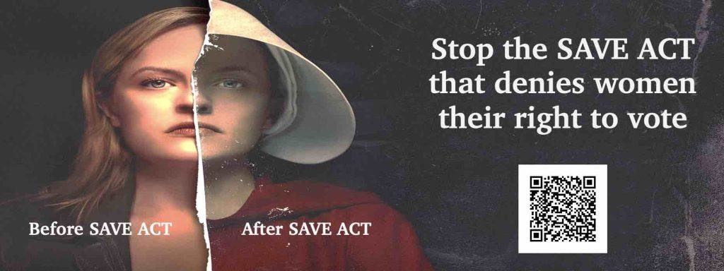 Stop The SAVE ACT that denies women their right to vote | by DemLabs ...