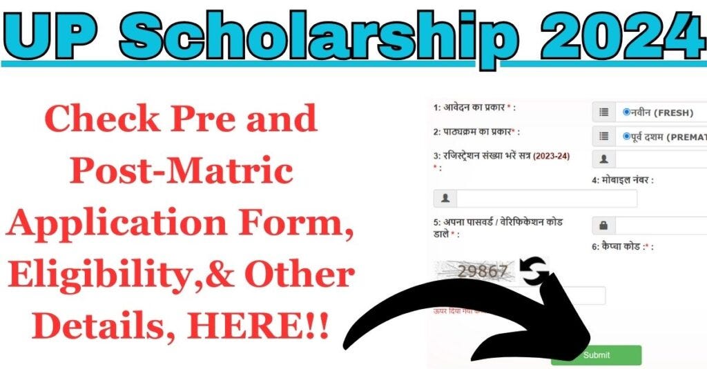 Up Scholarship 2024 Check Pre And Post Matric Application Form