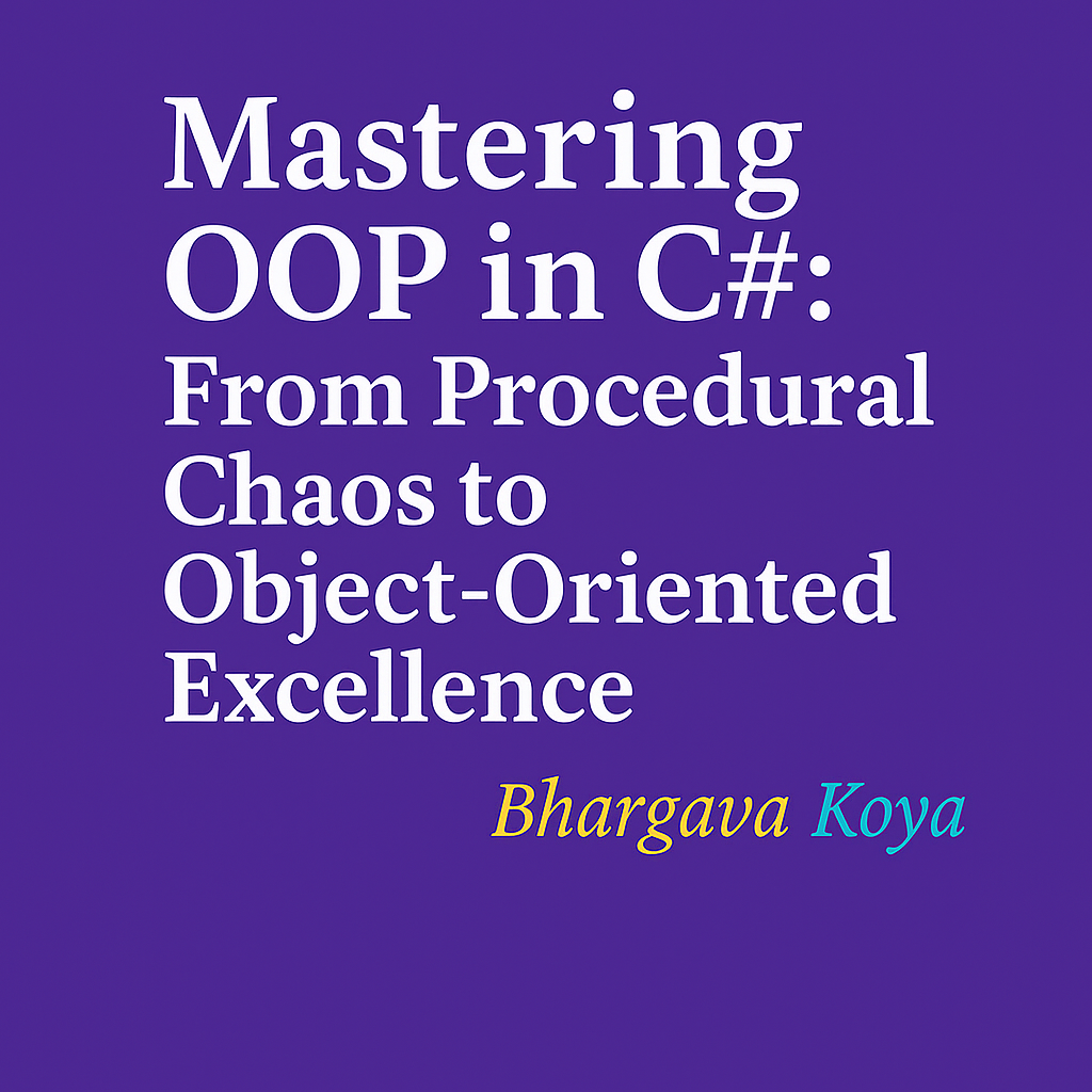 Mastering OOP in C#: From Procedural Chaos to Object-Oriented Excellence | by Bhargava Koya ...