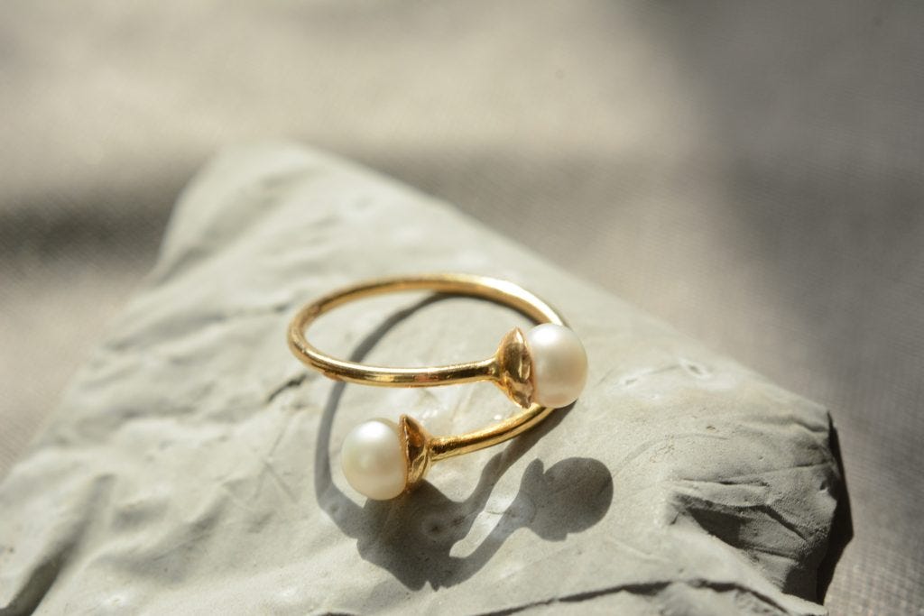 The Best pearl ring designs for everyday - Dishis Designer Jewellery ...