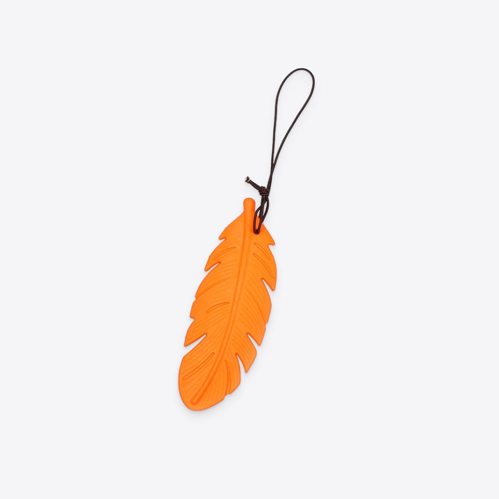 Scented Orange Feather Charm - John Herman - Medium