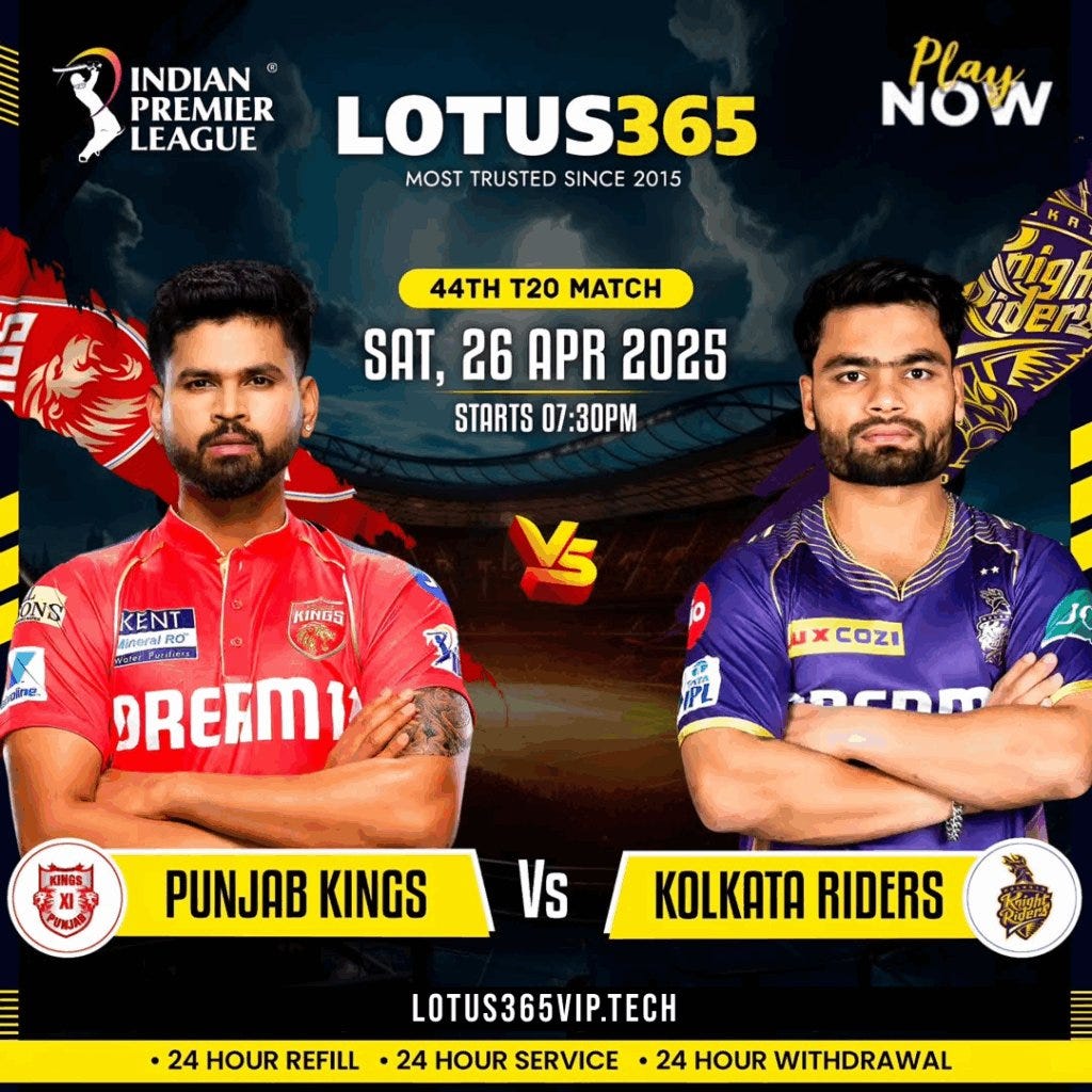IPL 2025 KKR vs PBKS Match Insights | Lotus365 Vip | Lotus 365 | Lotus ...