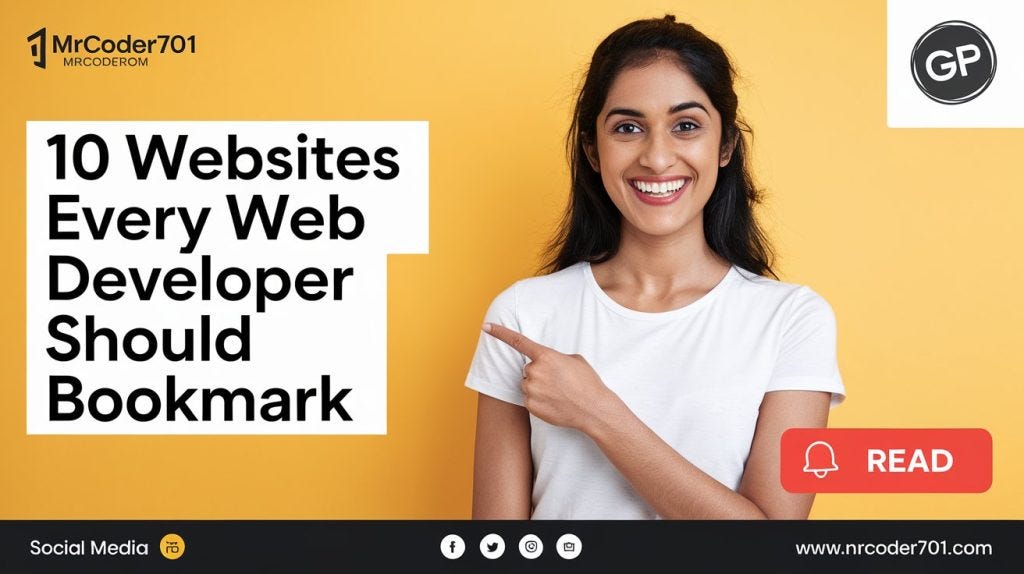 10 Websites Every Web Developer Should Bookmark | by Gajanan Rajput💚 ...