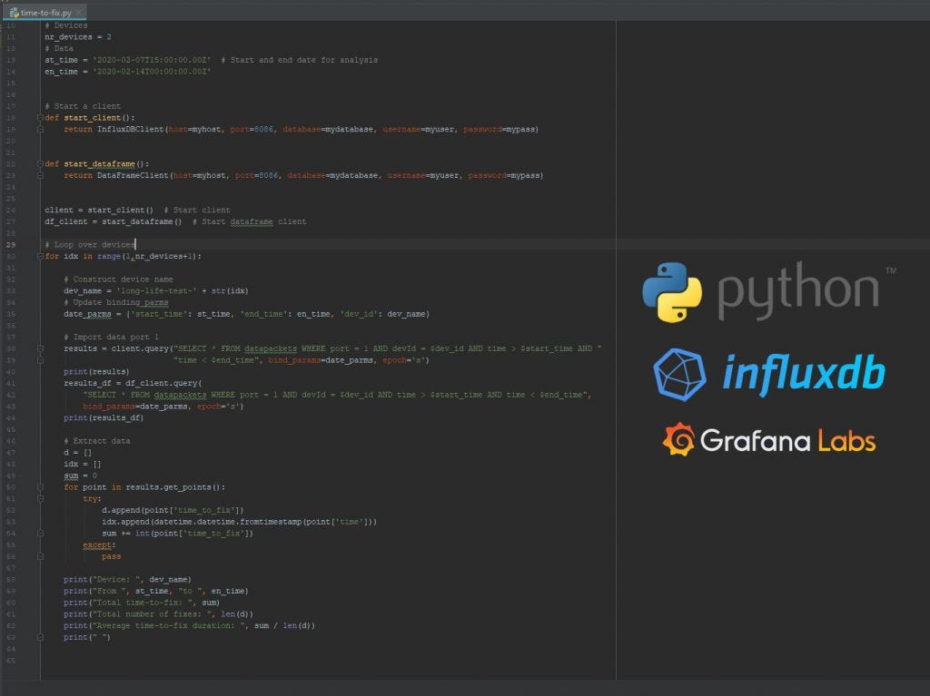 InfluxDB Python integration | Institute IRNAS | Medium