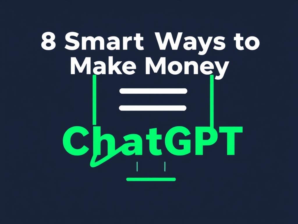 8 Smart Ways to Make Money Using ChatGPT | by tahseen z | Dec, 2024 | Medium