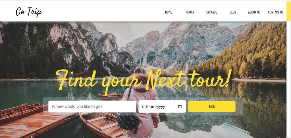 Create A Travel/Tourism Website Using HTML and CSS | by Cwrcode | Medium