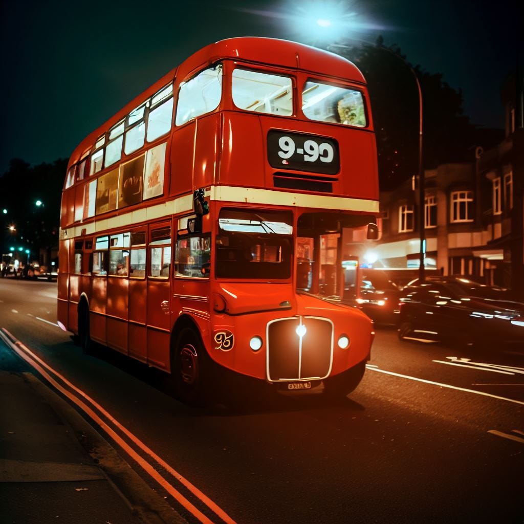The Night Bus. Central London to Wood Green | by Harry Hogg | Bouncin ...
