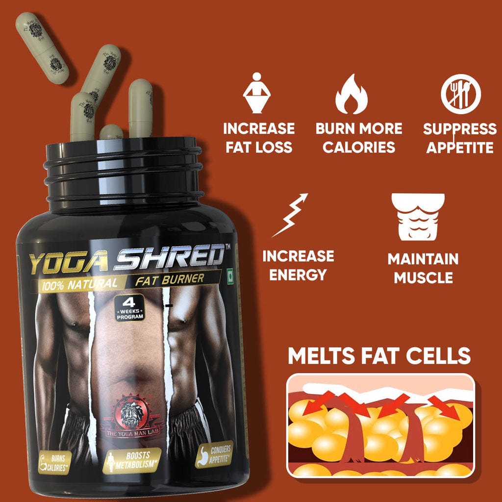 YOGA SHRED — Burn Fat At-Home Ayurvedic Supplement (Men) | Helps In ...