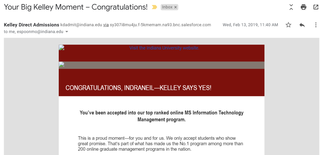 My journey into Indiana University- Kelley School of Business’s MSITM ...