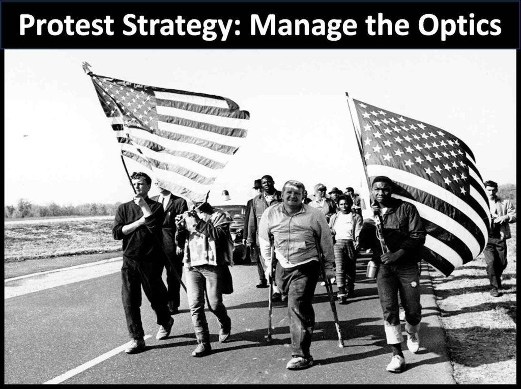 Protest Strategy: Manage the Optics | by DemLabs | Jun, 2025 | Medium