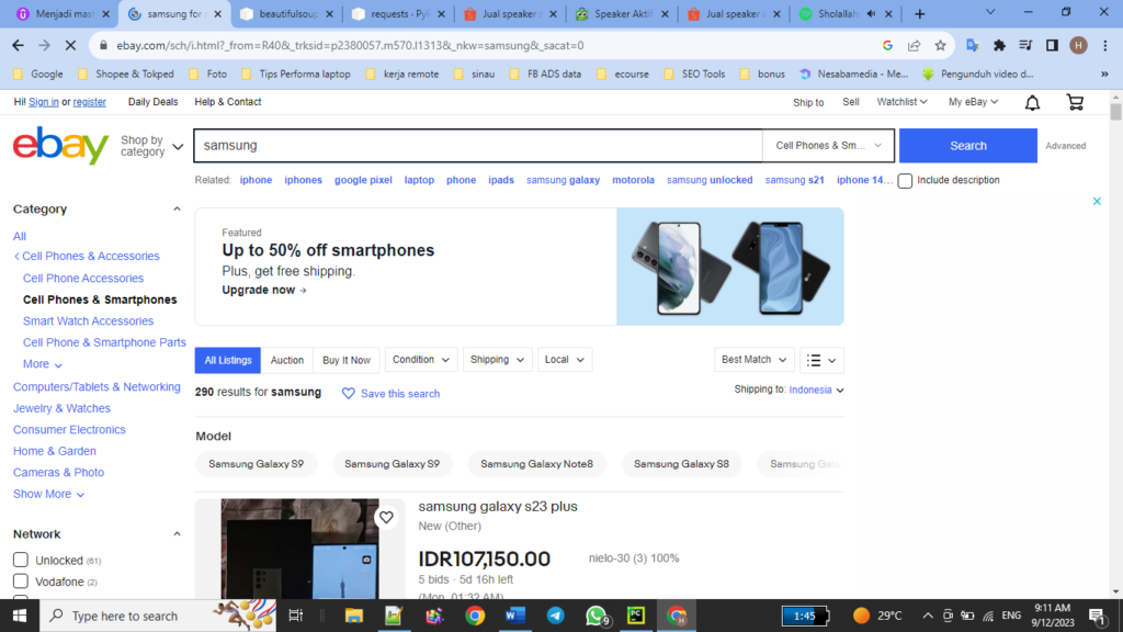 How to Scrape Data from Ebay Site using Beautiful Soup with the Python Programming, Part 1 | by ...