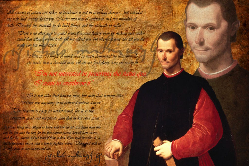 10 Lessons Machiavelli Can Teach Founders | Blue Peak Strategies | Medium