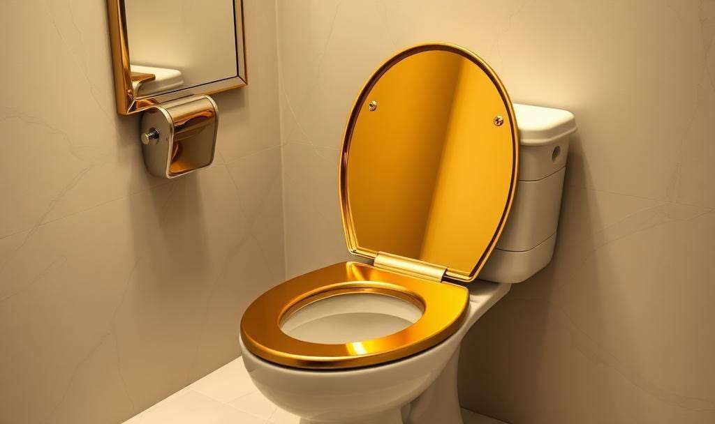 The Man with the Golden Toilet*. And a woman who embodies both Ukraine ...