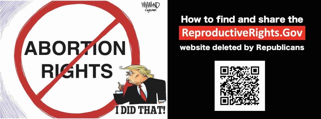 How to find and share the federal REPRODUCTIVE RIGHTS website shut down by Republicans | by ...