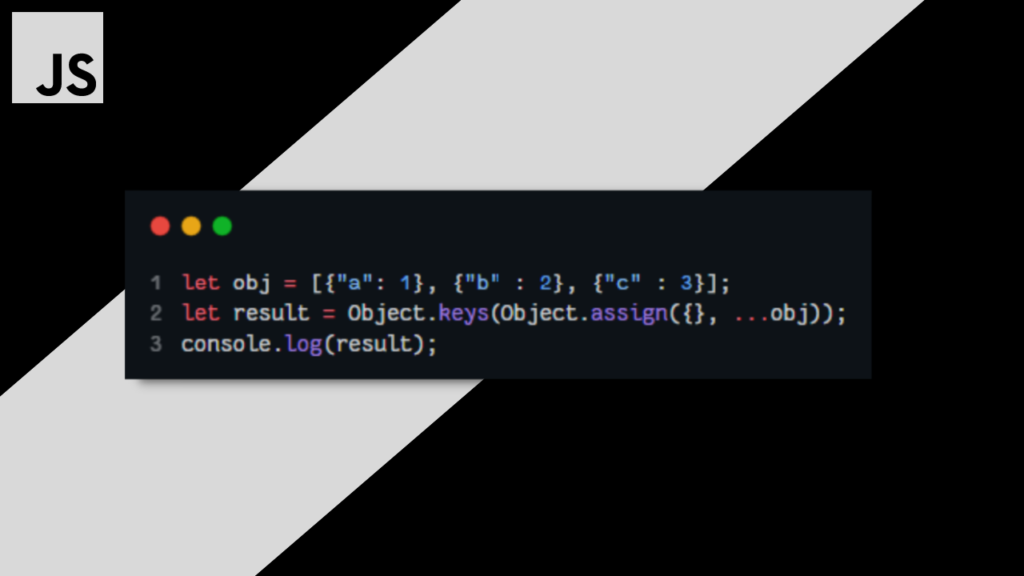 How to get the keys of each object inside an array of objects in ...