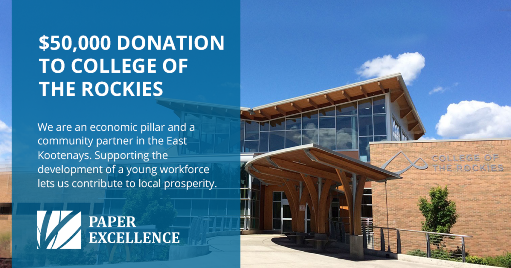 PAPER EXCELLENCE DONATES $50,000 TO COLLEGE OF THE ROCKIES FOR ...