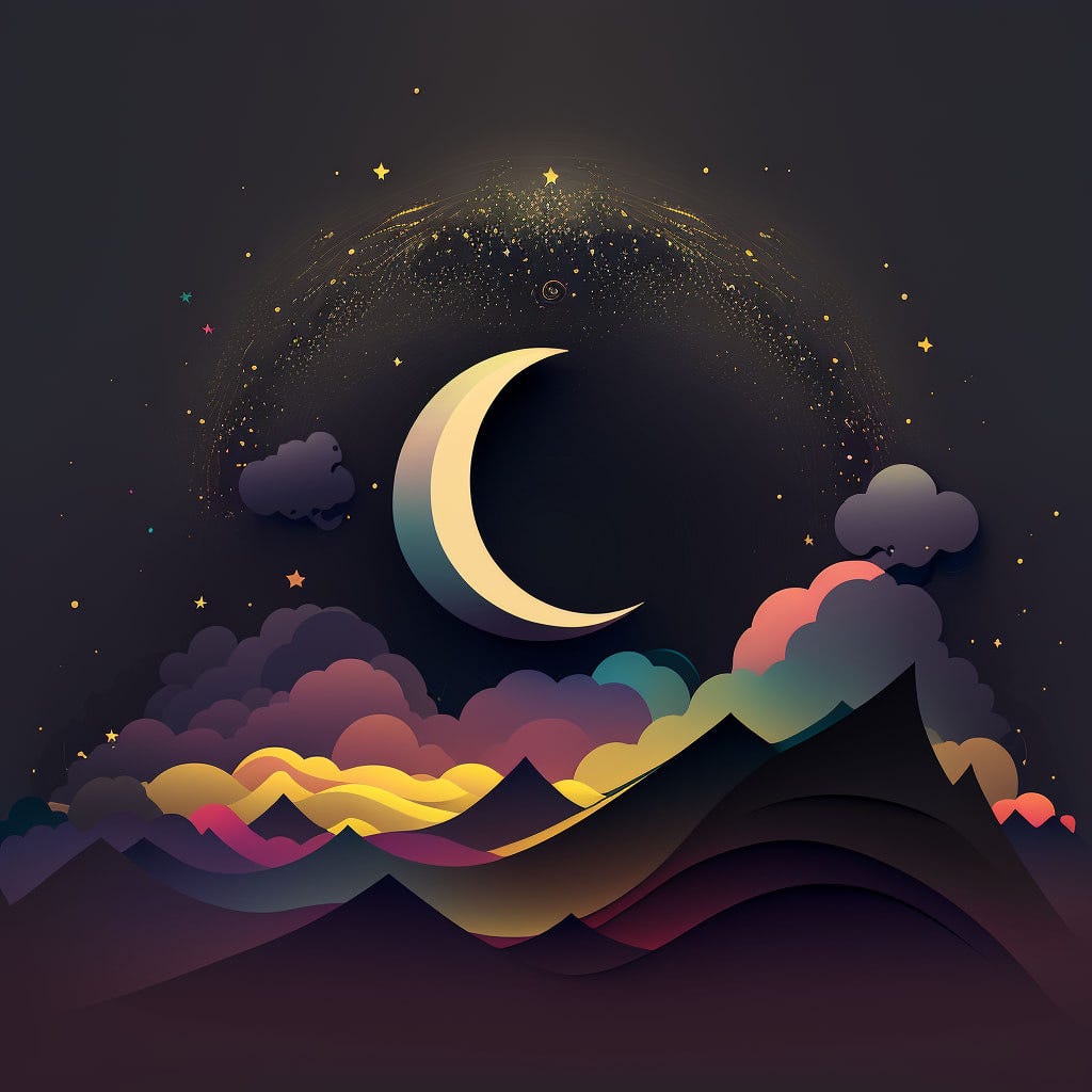 The Mystical Light of the Crescent Moon | by Suwanaboomja | Medium