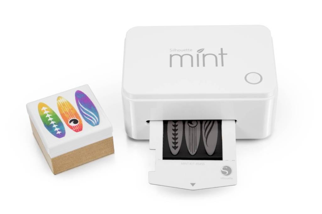 Custom Stamp Maker Silhouette Mint (White) - Includes Stamp Kits, Ink ...
