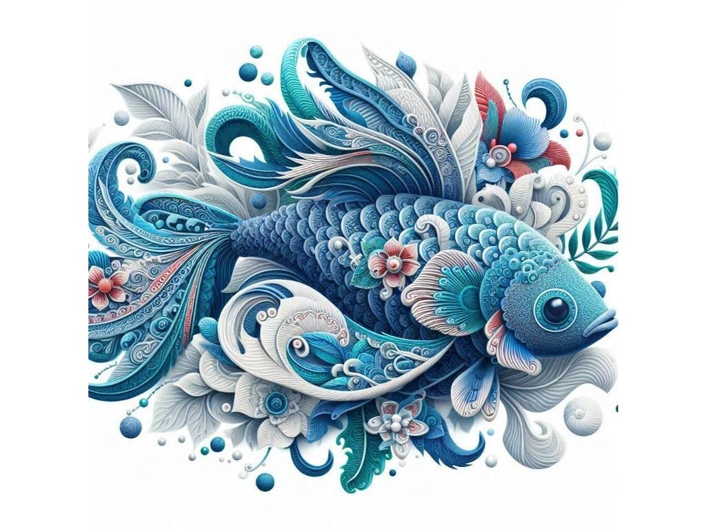 Fish Gliding Through Water Adorned with Free | by Celestialchime | Sep ...