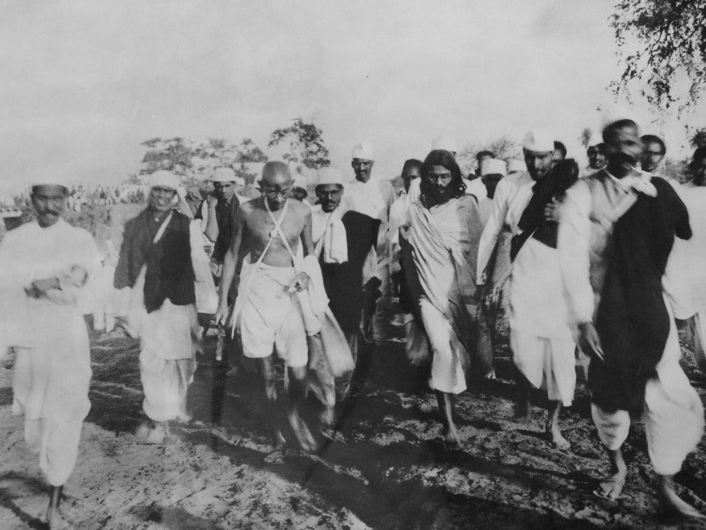 Gandhi’s 1930 Salt March. A major step towards Indian… | by John ...